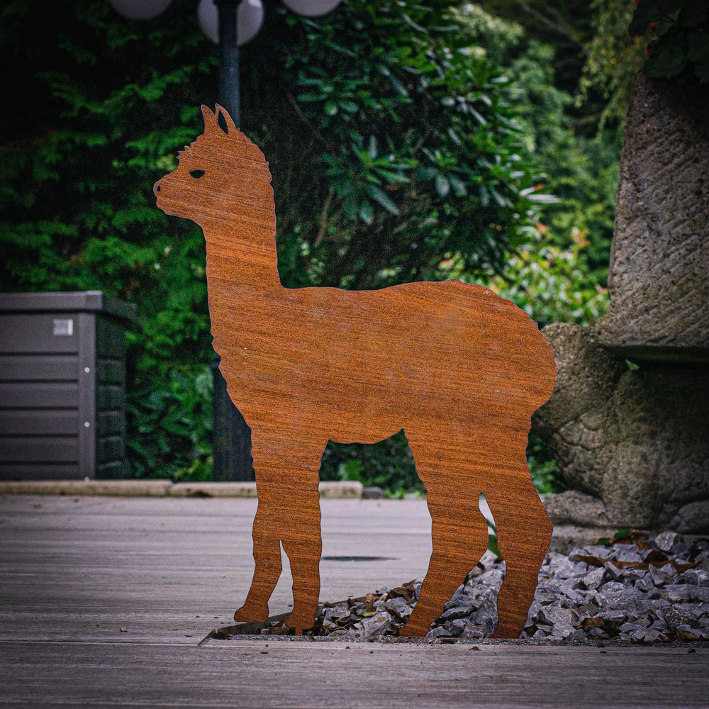 Edelrost Alpaka Gartenstecker-einfach einsteckbare Rostdeko aus hochwe